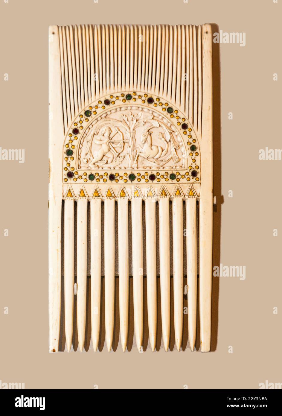 Comb for hair of priest, symbolically order his mind. The image on comb ...