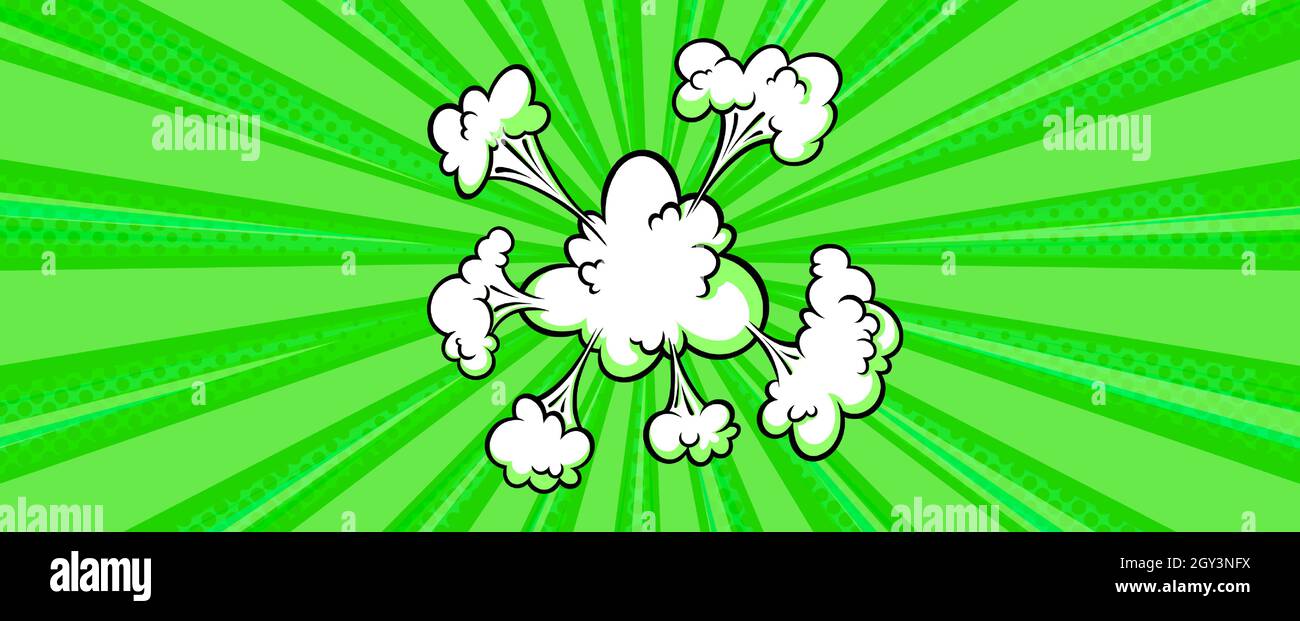 Surprising boom cloud in halftone background for sales and promotions ...