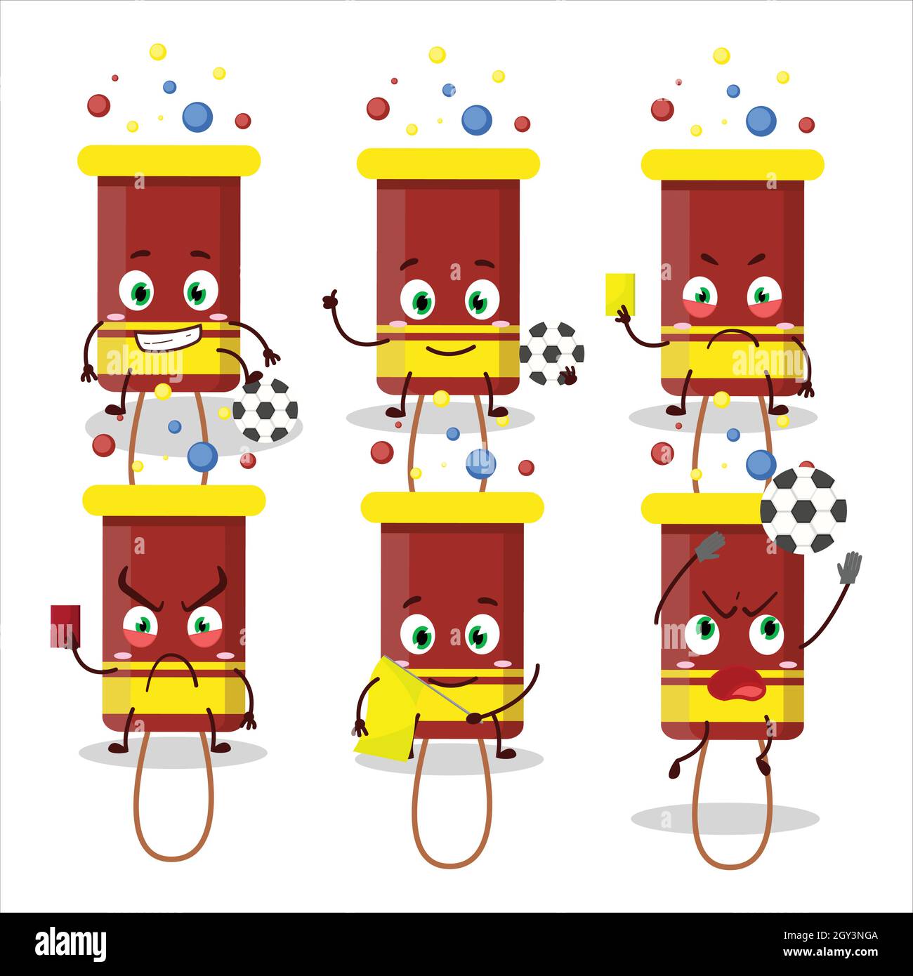 Vector cartoon pyrotechnics card hi-res stock photography and images ...