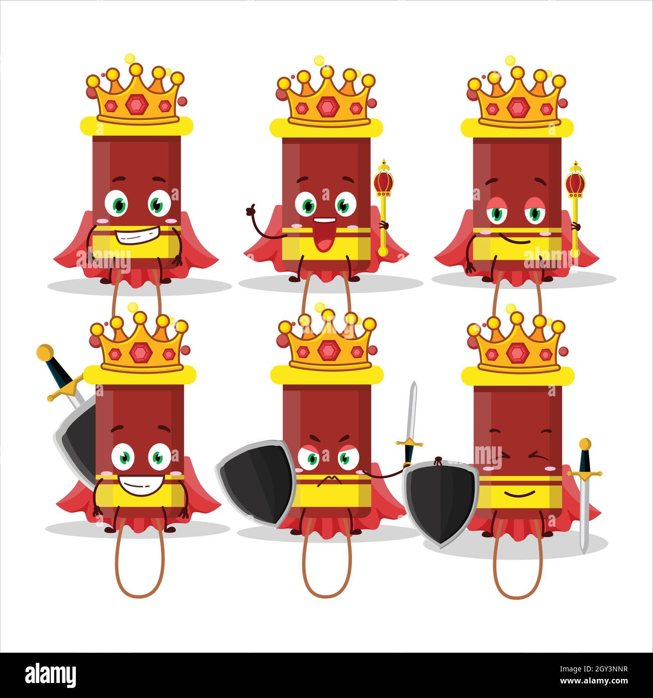 A Charismatic King bubble blaster firework cartoon character wearing a ...