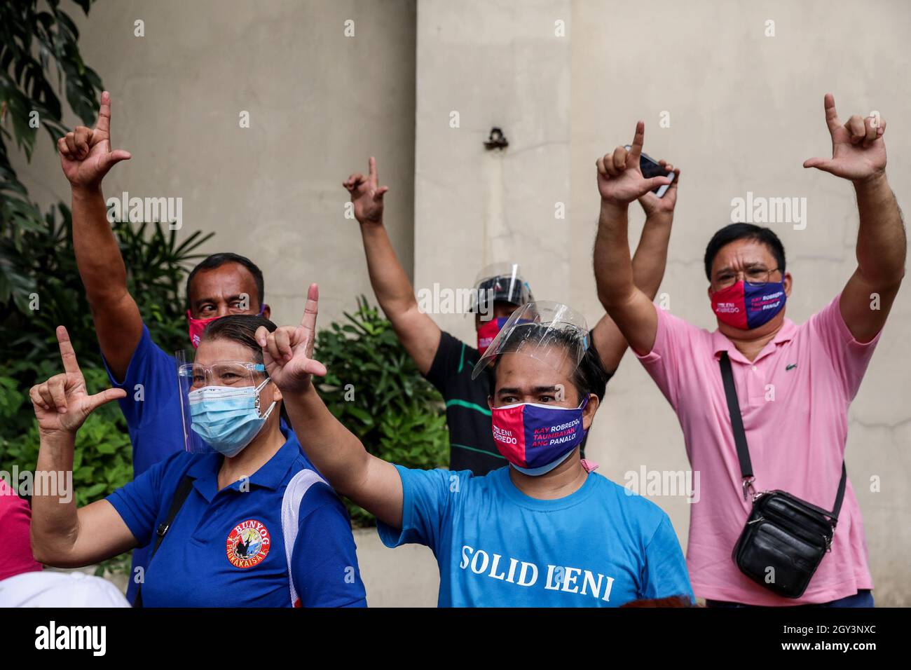 Quezon City, Metro Manila, Philippines. October 7, 2021: Supporters ...