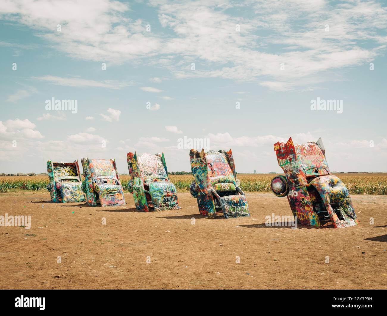 The Cadillac Ranch, on Route 66 in Amarillo, Texas Stock Photo - Alamy