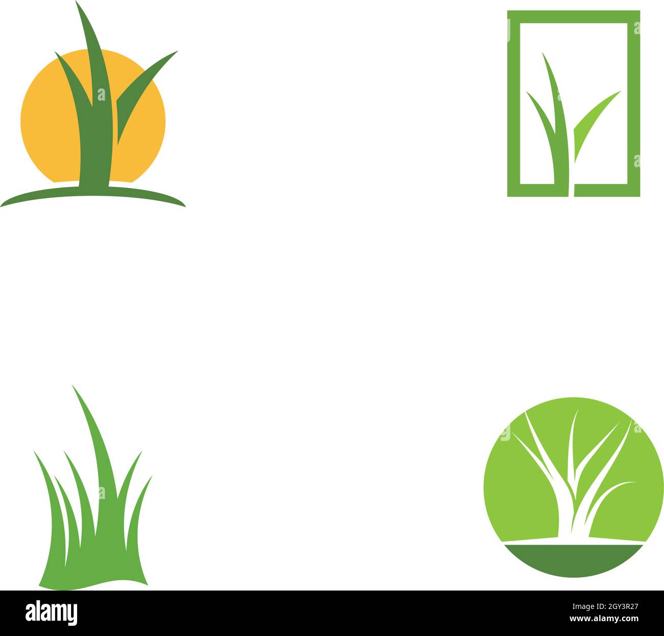 Grass logo vector template Stock Vector Image & Art - Alamy
