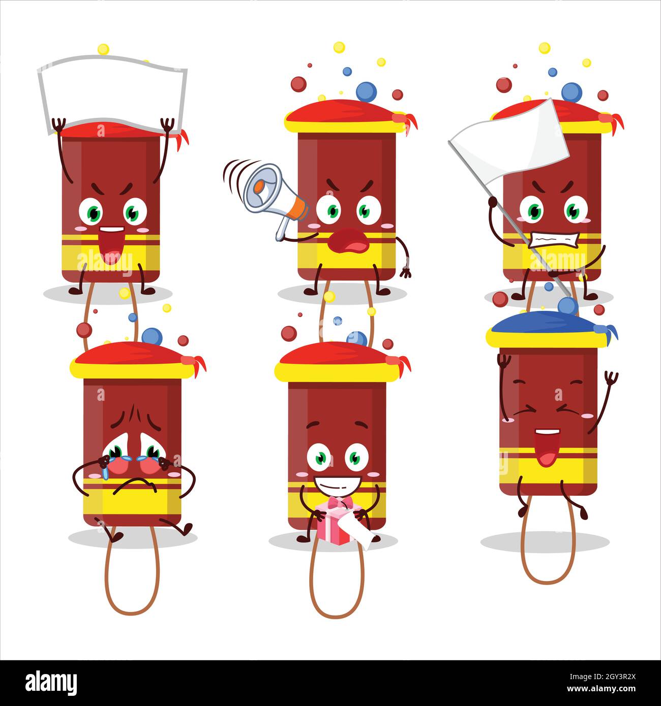 Mascot design style of bubble blaster firework character as an ...
