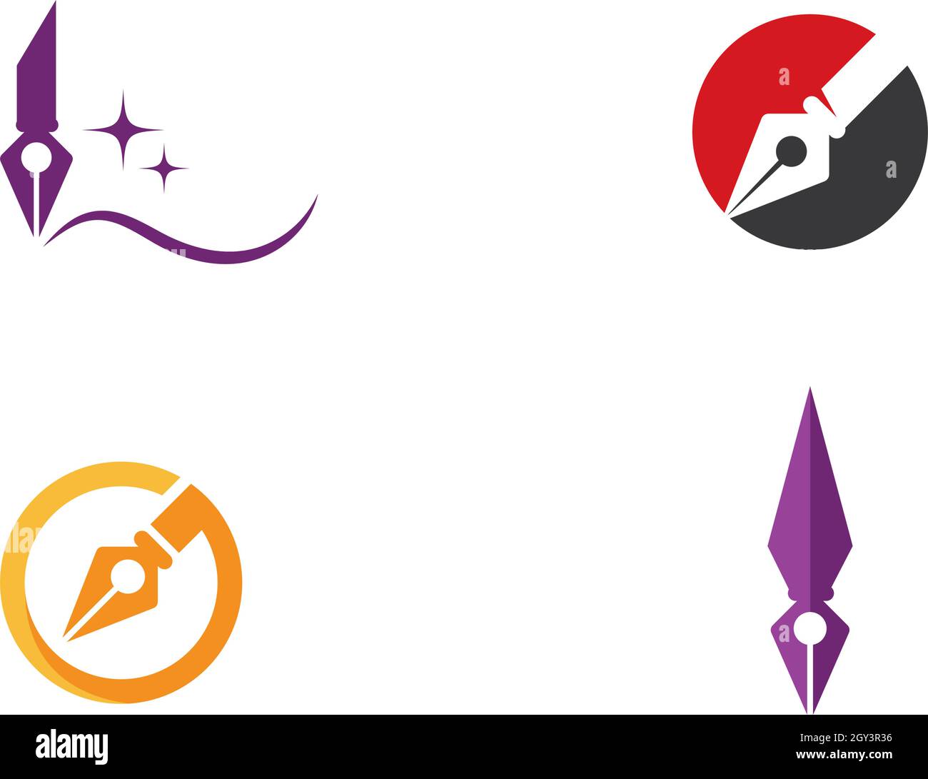 Writer pen Logo template Vector illustration Stock Vector Image & Art ...
