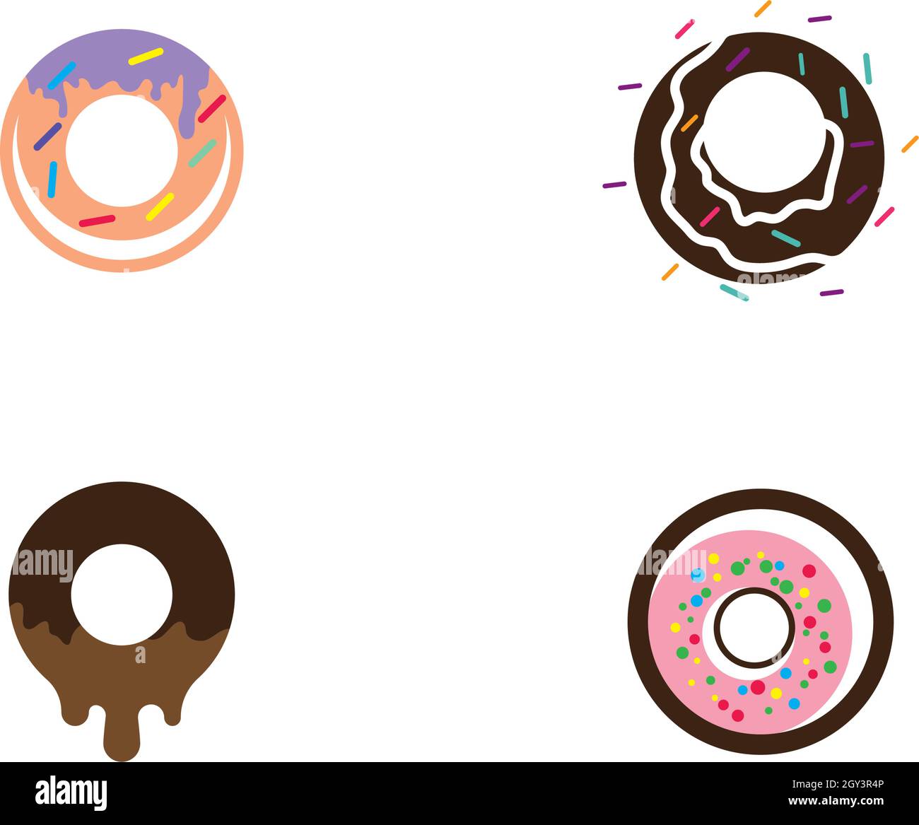 Donuts logo vector template Stock Vector Image & Art - Alamy
