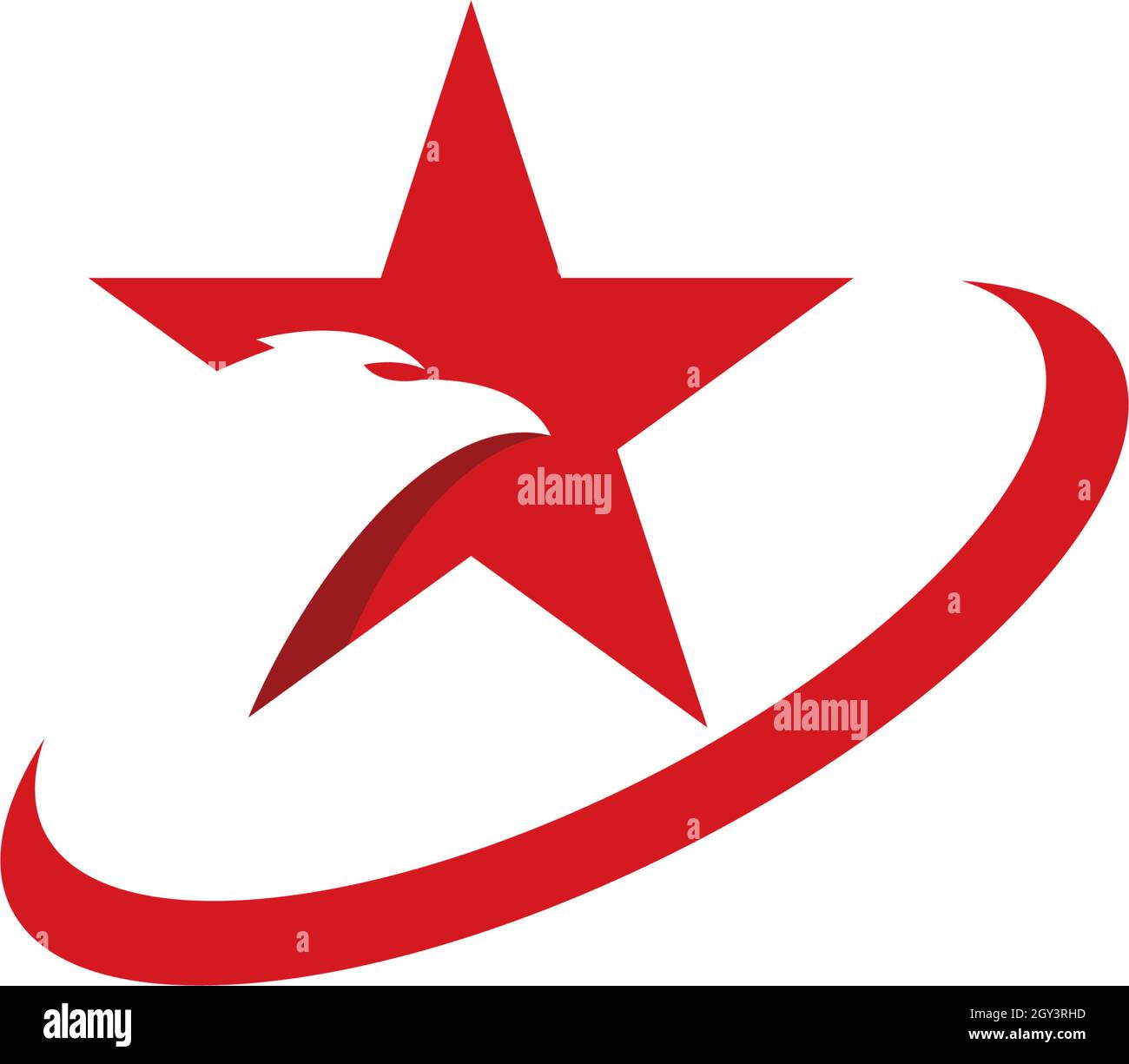 Falcon Eagle Bird Logo Template vector icon Stock Vector Image & Art ...