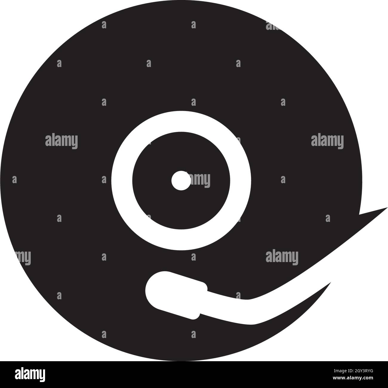 Vinyl music record icon vector template Stock Vector Image & Art - Alamy