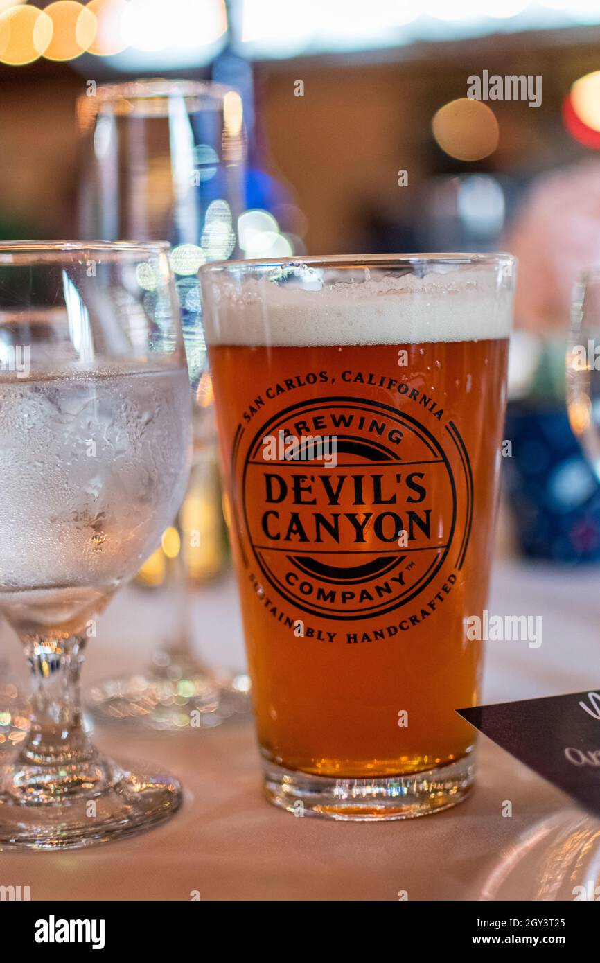 Beer at Devils Canyon Brewing company Stock Photo - Alamy