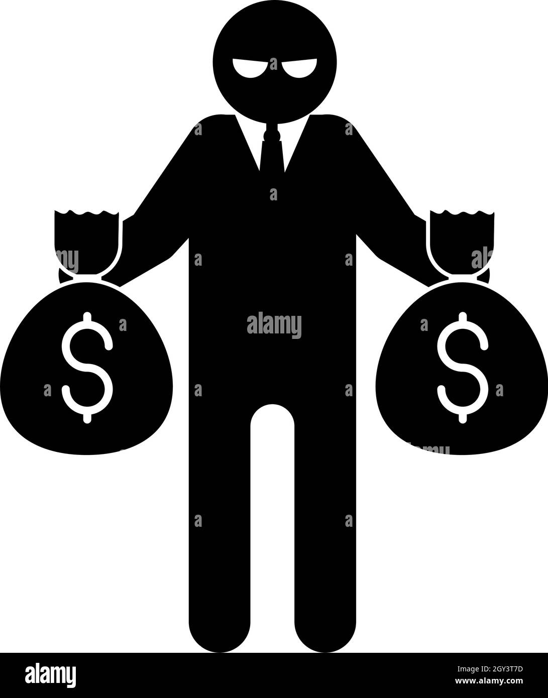 Man give corruption bag Stock Vector Images - Alamy