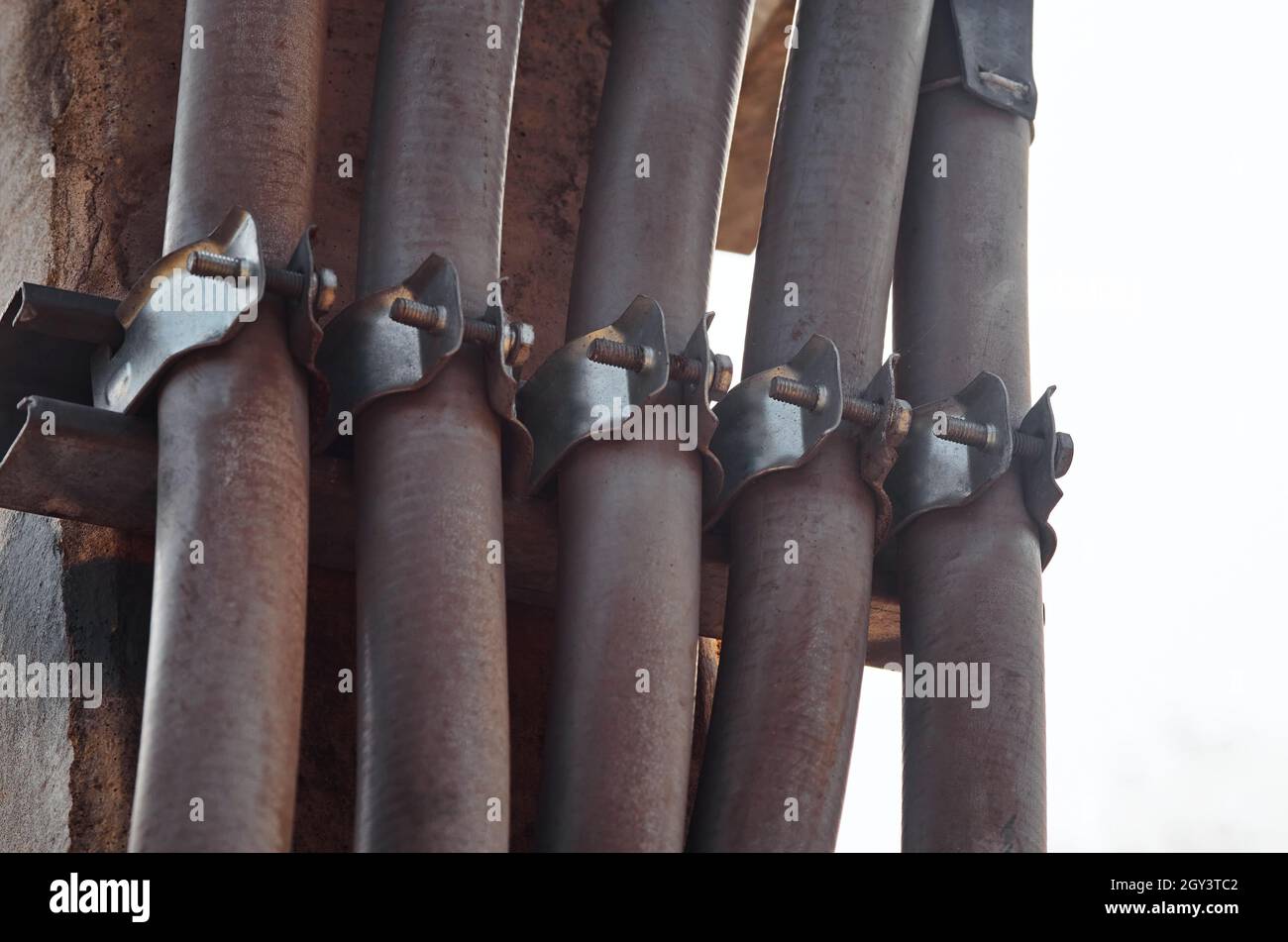 High up connection power line hi-res stock photography and images - Alamy