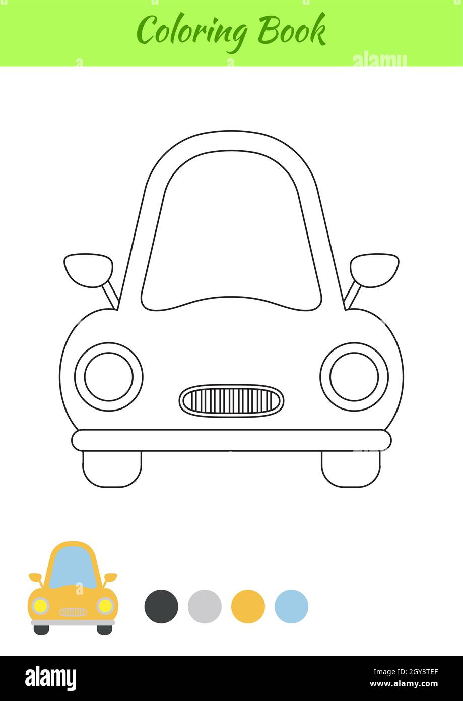 Coloring book car for children. Printable worksheet. Educational ...