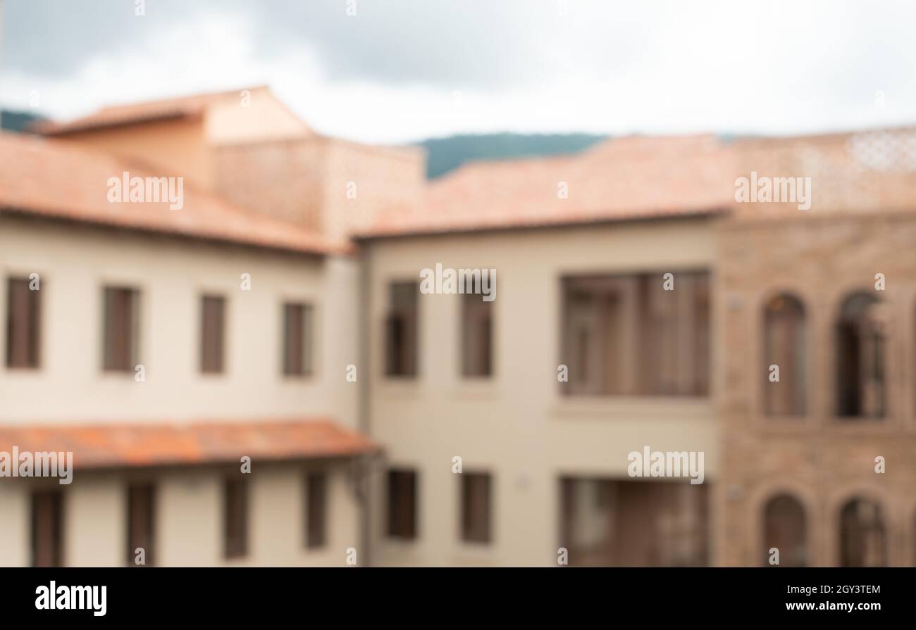 Out of focus. Windows frame in europe design Stock Photo - Alamy