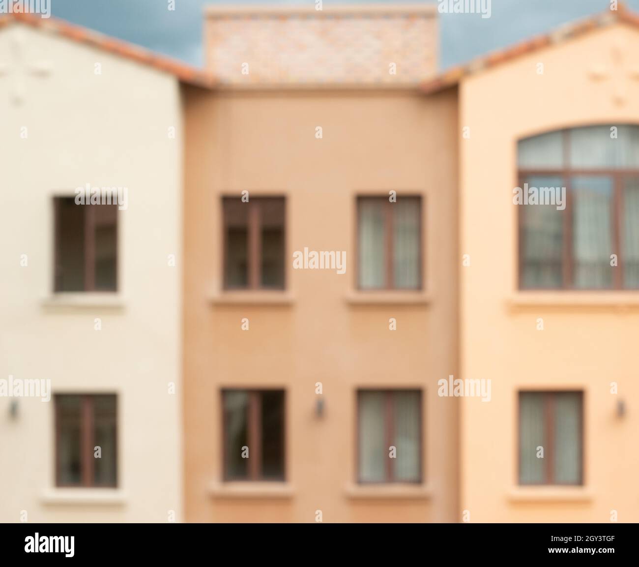 Out of focus. Windows frame in europe design Stock Photo - Alamy