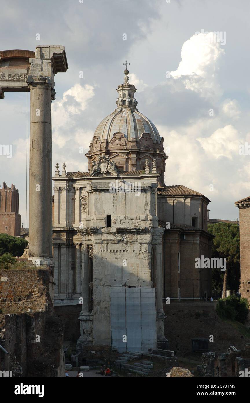 old church in the forum romanum Stock Photo - Alamy