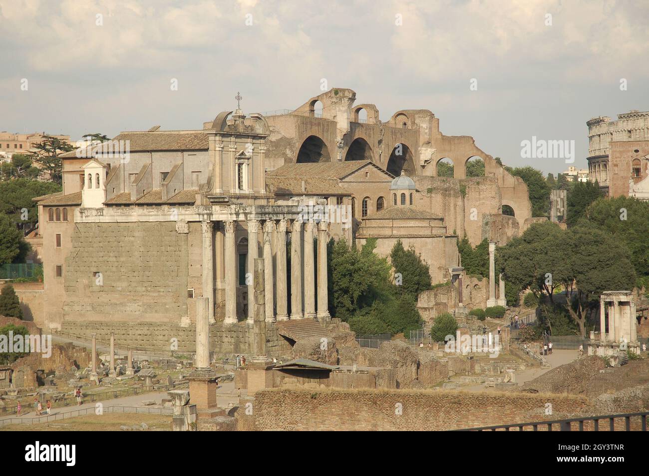 beautiful ancient buildings in the forum romanum Stock Photo - Alamy