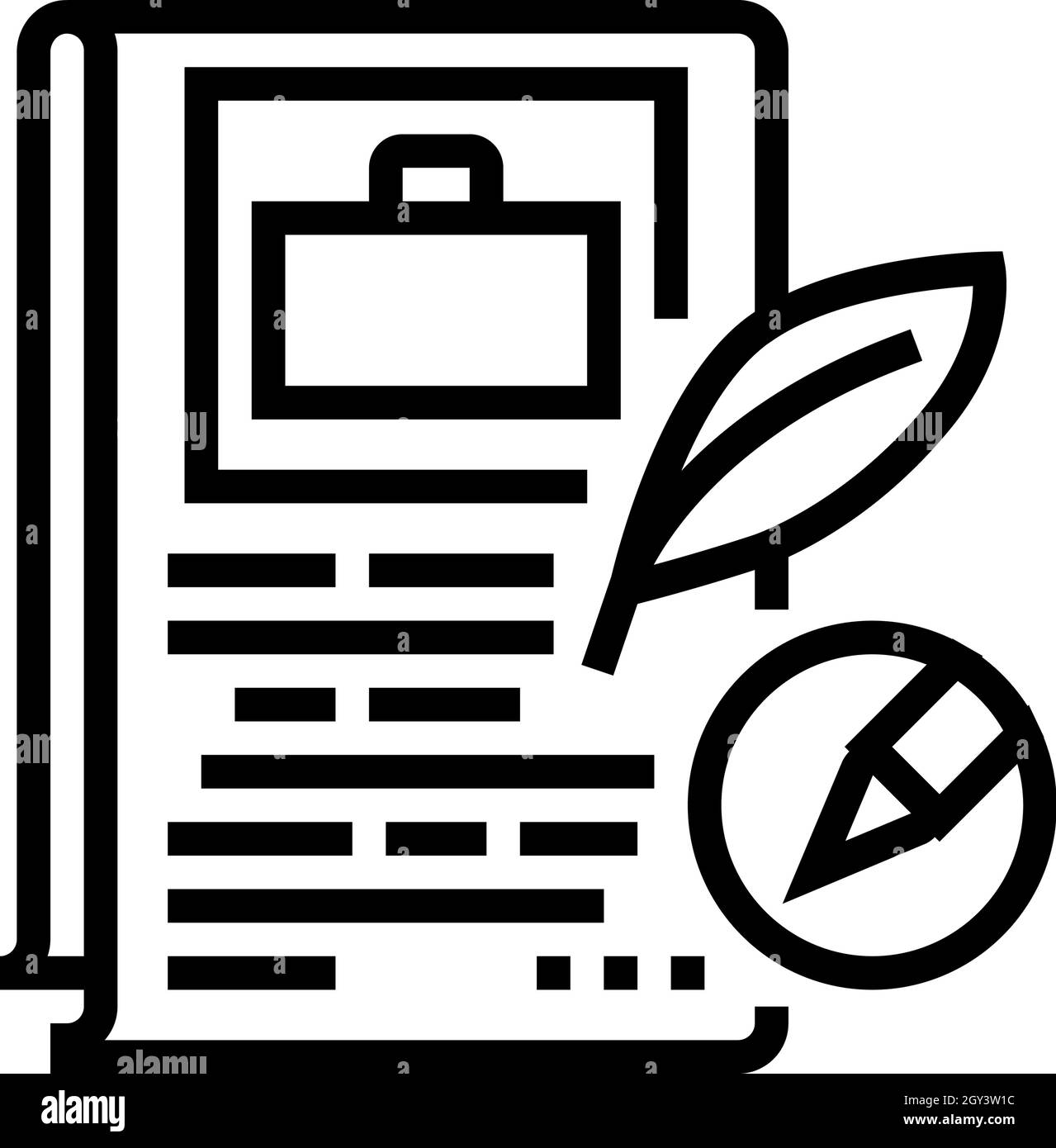 storytelling writing line icon vector illustration Stock Vector Image ...