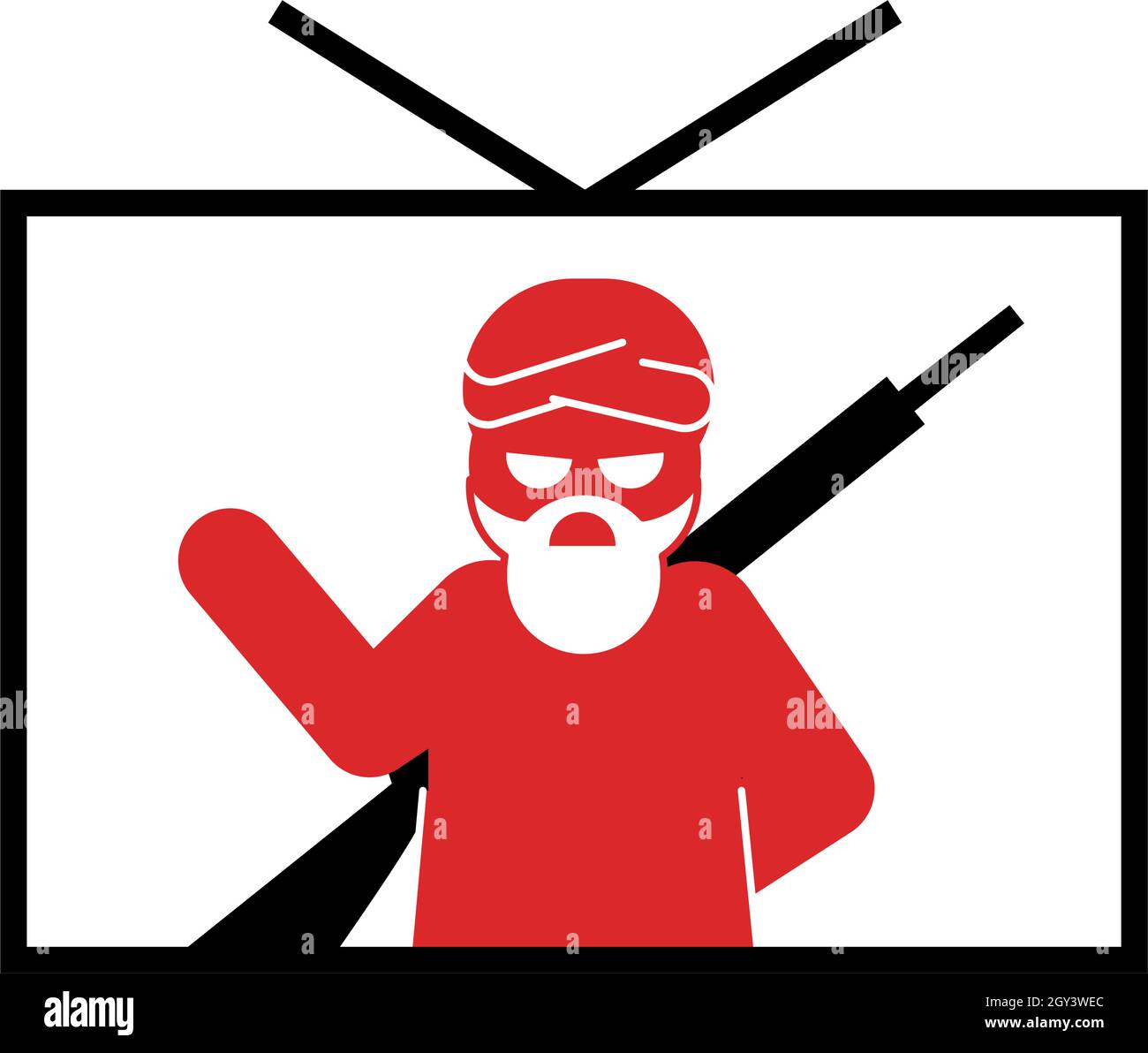 extremist in tv message Stock Vector Image & Art - Alamy