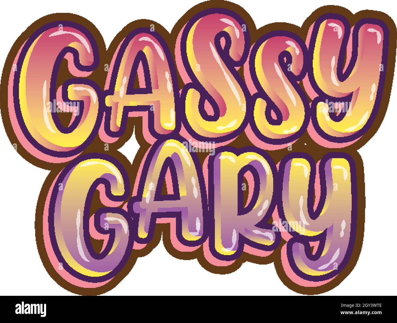 Gassy Gary logo text design illustration Stock Vector Image & Art - Alamy