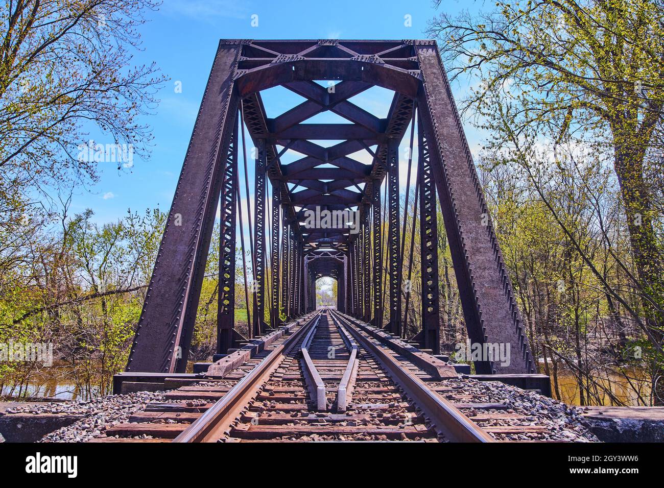 Rail road tie bridge hi-res stock photography and images - Alamy