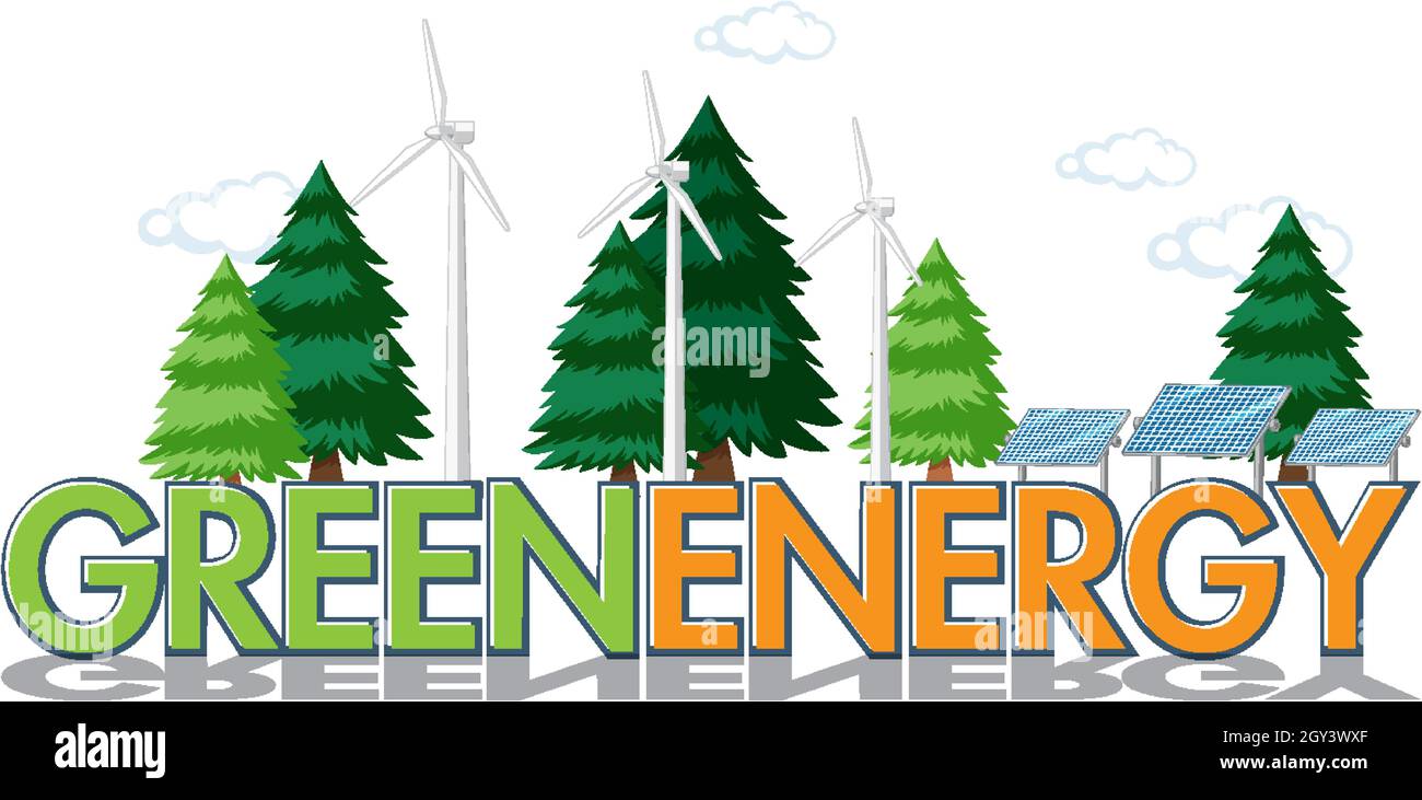 A green energy sign banner illustration Stock Vector Image & Art - Alamy