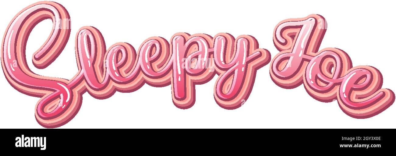 Sleepy Joe logo text design illustration Stock Vector Image & Art - Alamy
