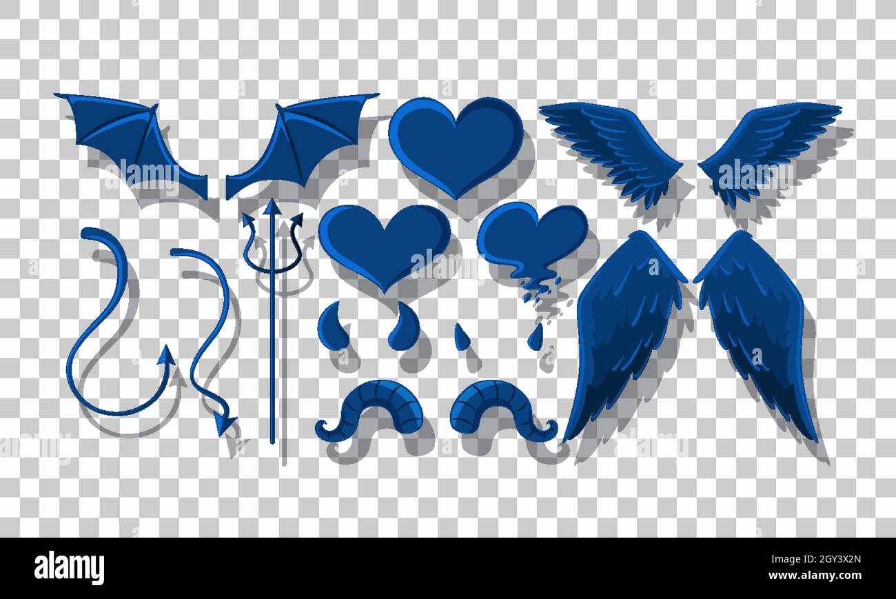 Devil and angel design elements illustration Stock Vector Image & Art ...