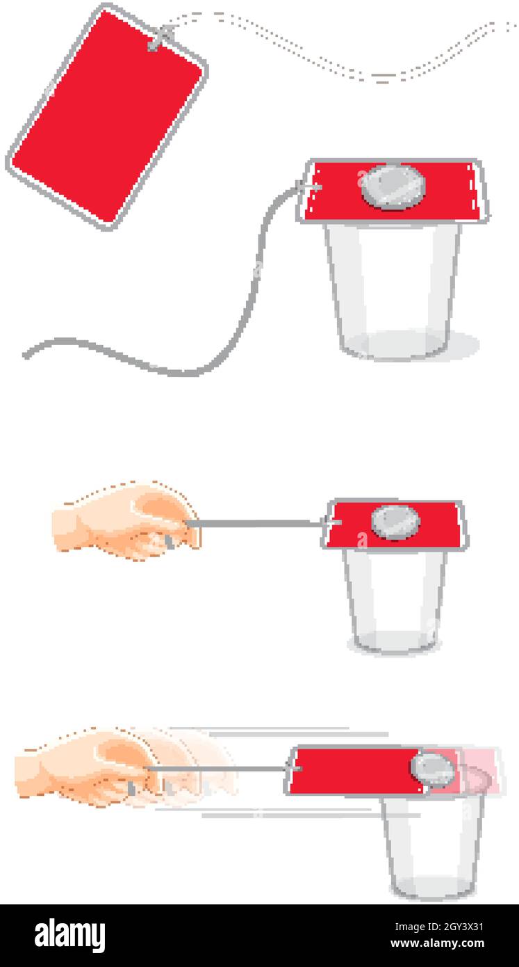 Science experiment of Newton's Laws of motion illustration Stock Vector ...
