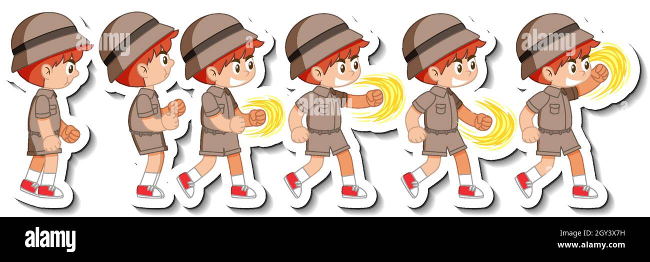 Child jumping side view Stock Vector Images - Alamy