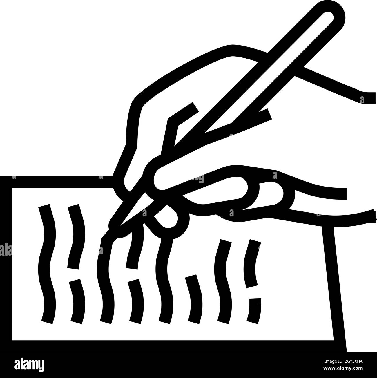 writing letter line icon vector illustration Stock Vector Image & Art ...