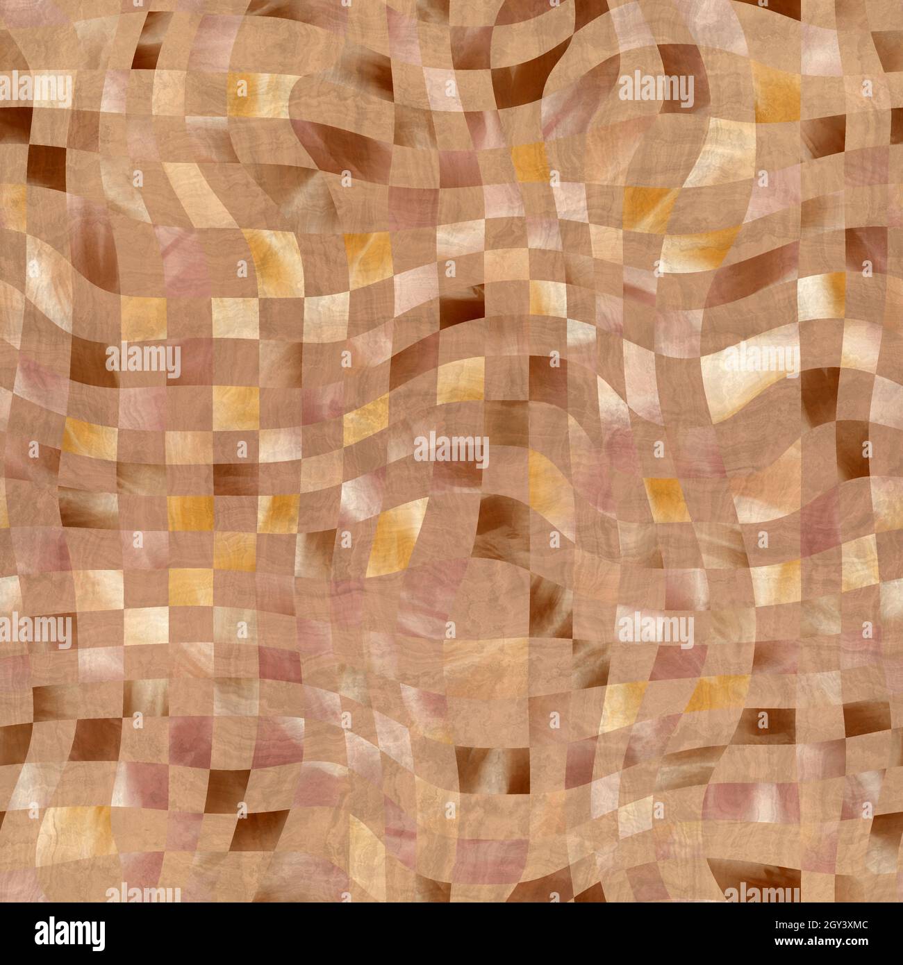 Seamless abstract wavy distorted check pattern for print Stock Photo ...