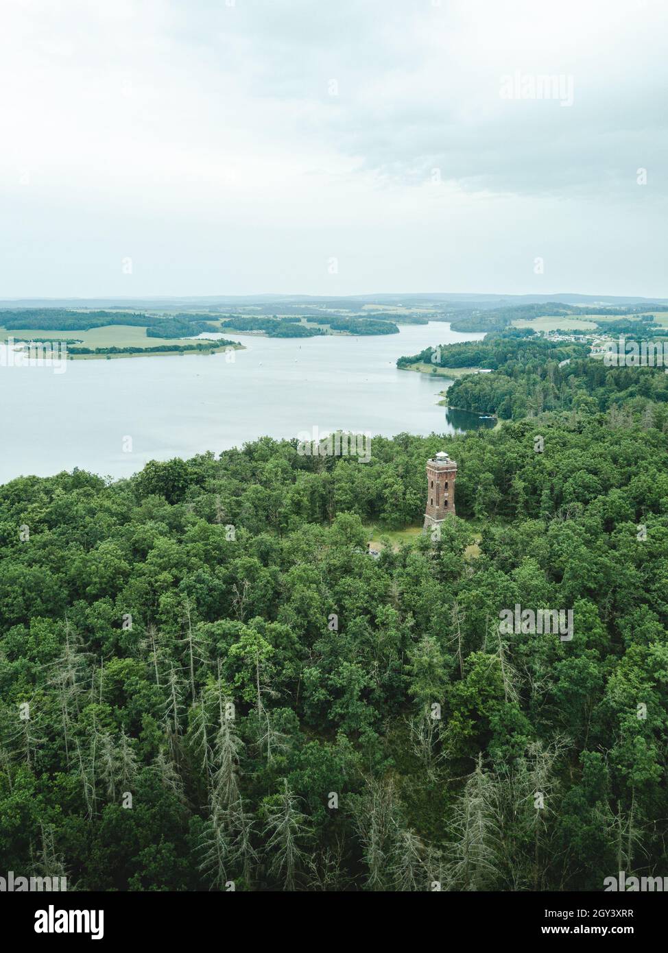 Scenic tower in the woods Stock Photo - Alamy