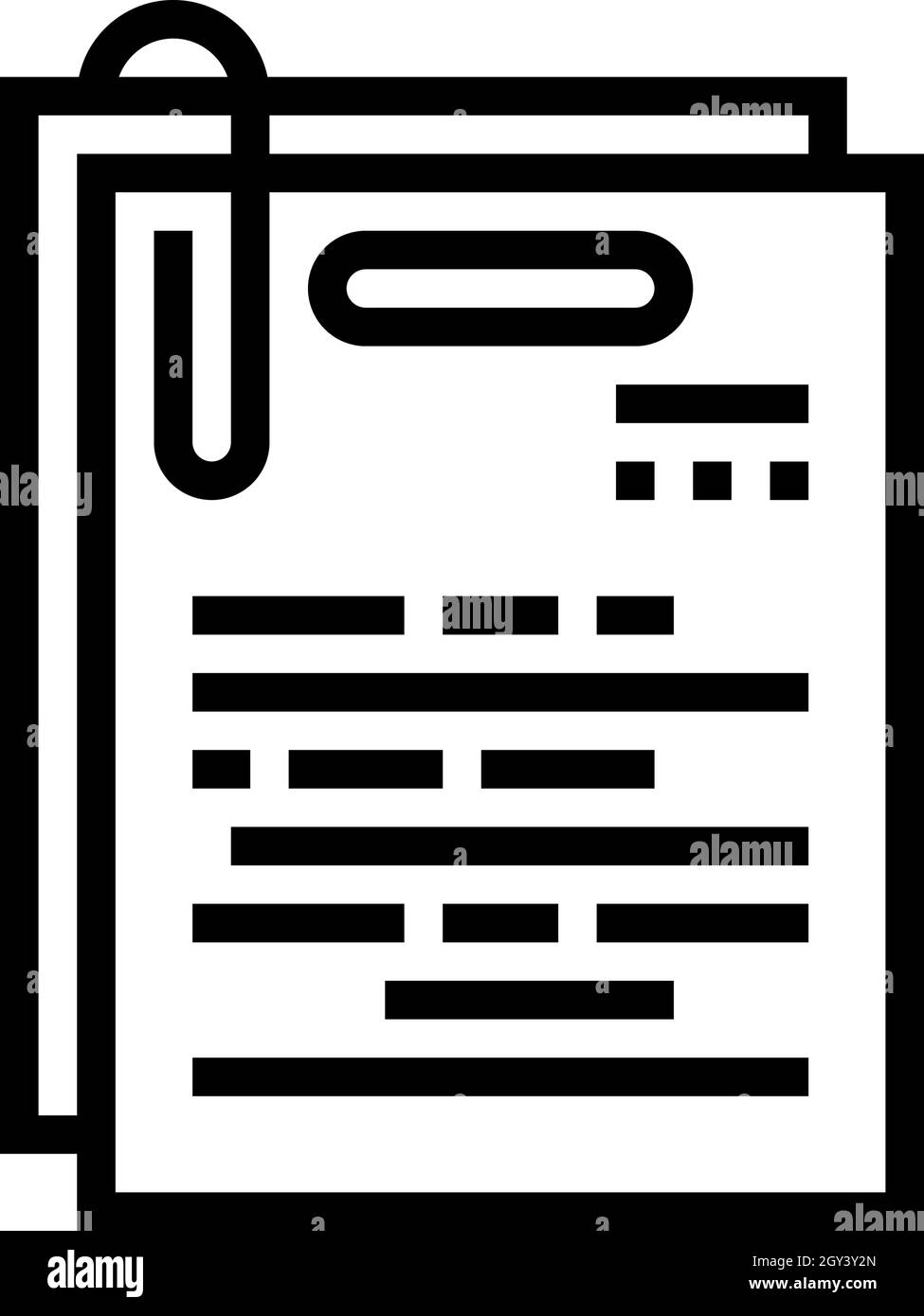 note paper list line icon vector illustration Stock Vector Image & Art ...