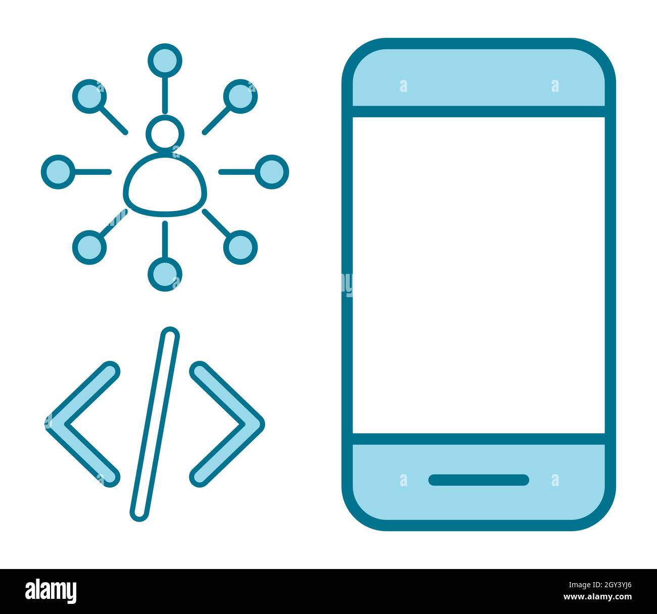 smartphone coding connection Stock Vector Image & Art - Alamy