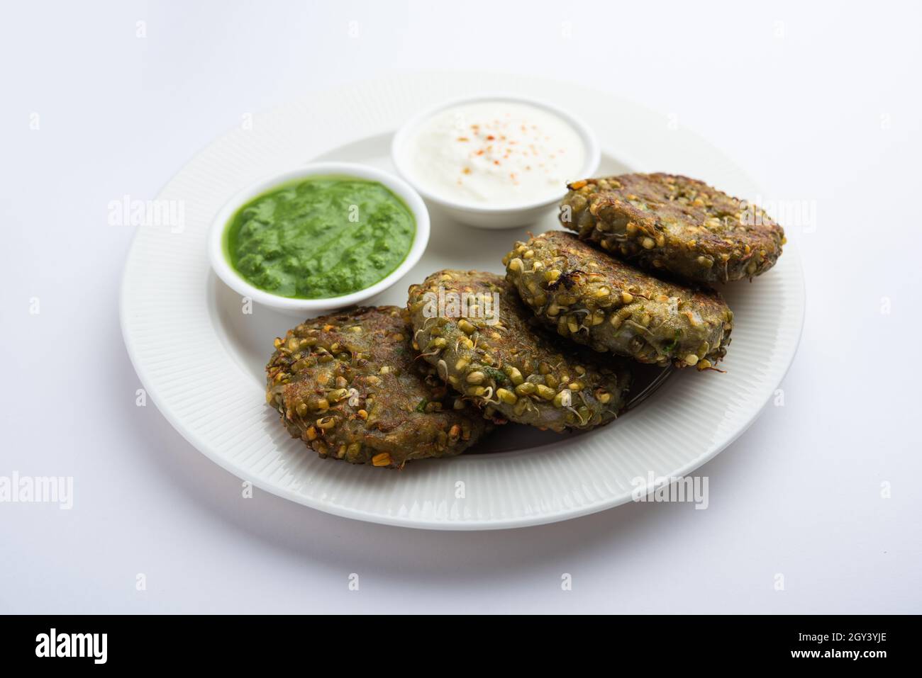 Sprouted moong dal tikki or patties is a healthy snack from India ...
