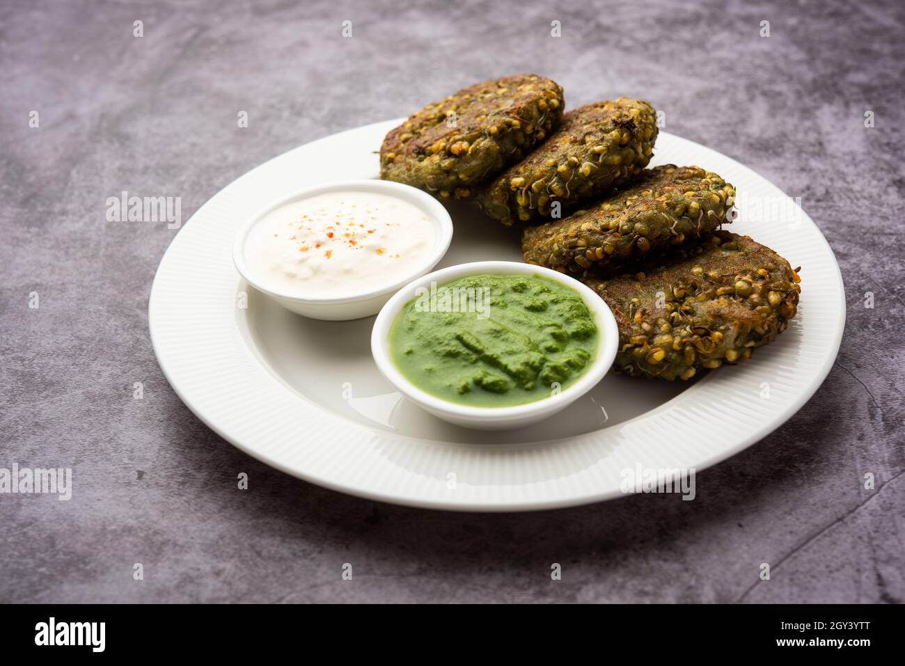 Sprouted moong dal tikki or patties is a healthy snack from India ...