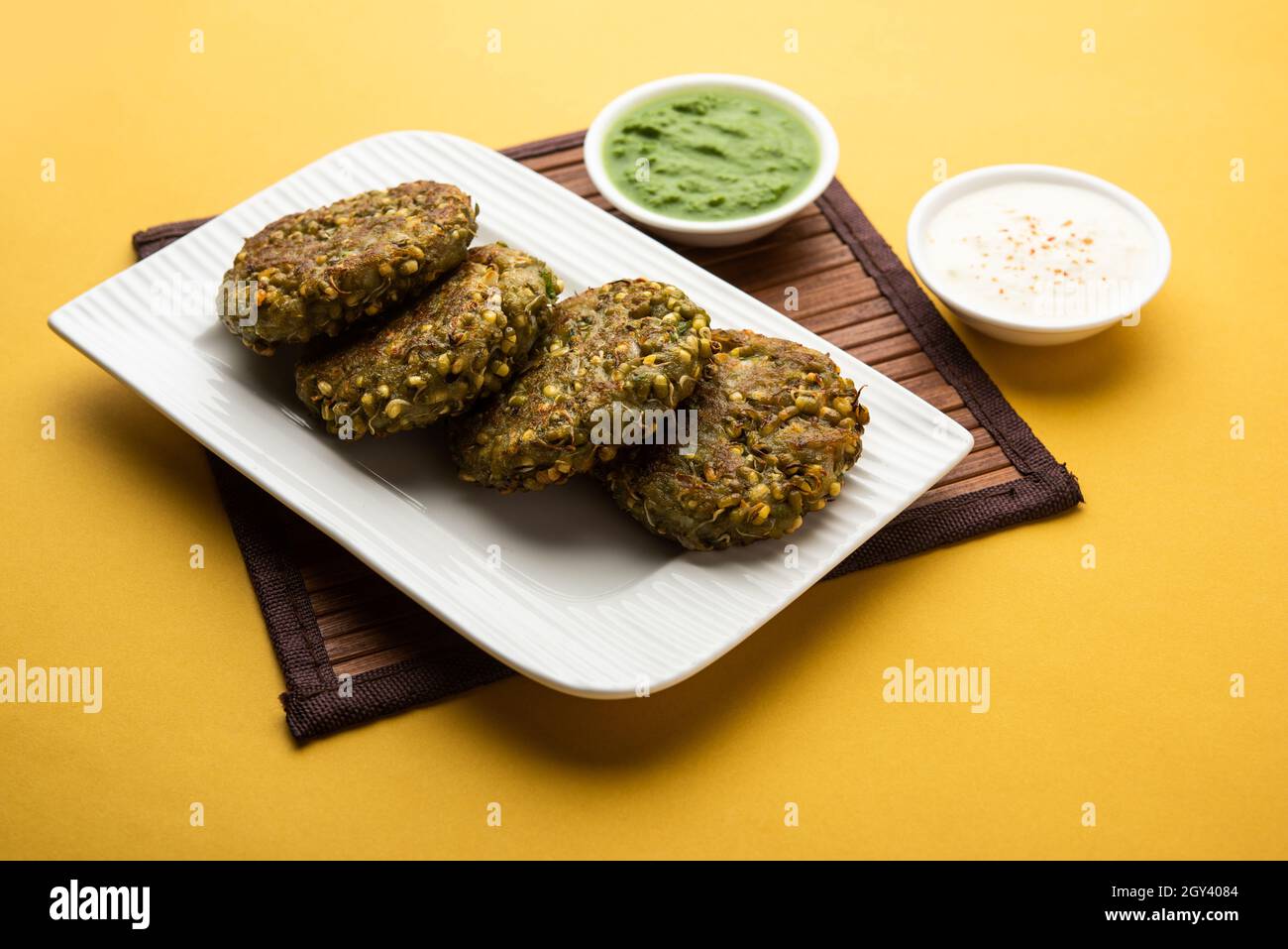 Sprouted moong dal tikki or patties is a healthy snack from India ...