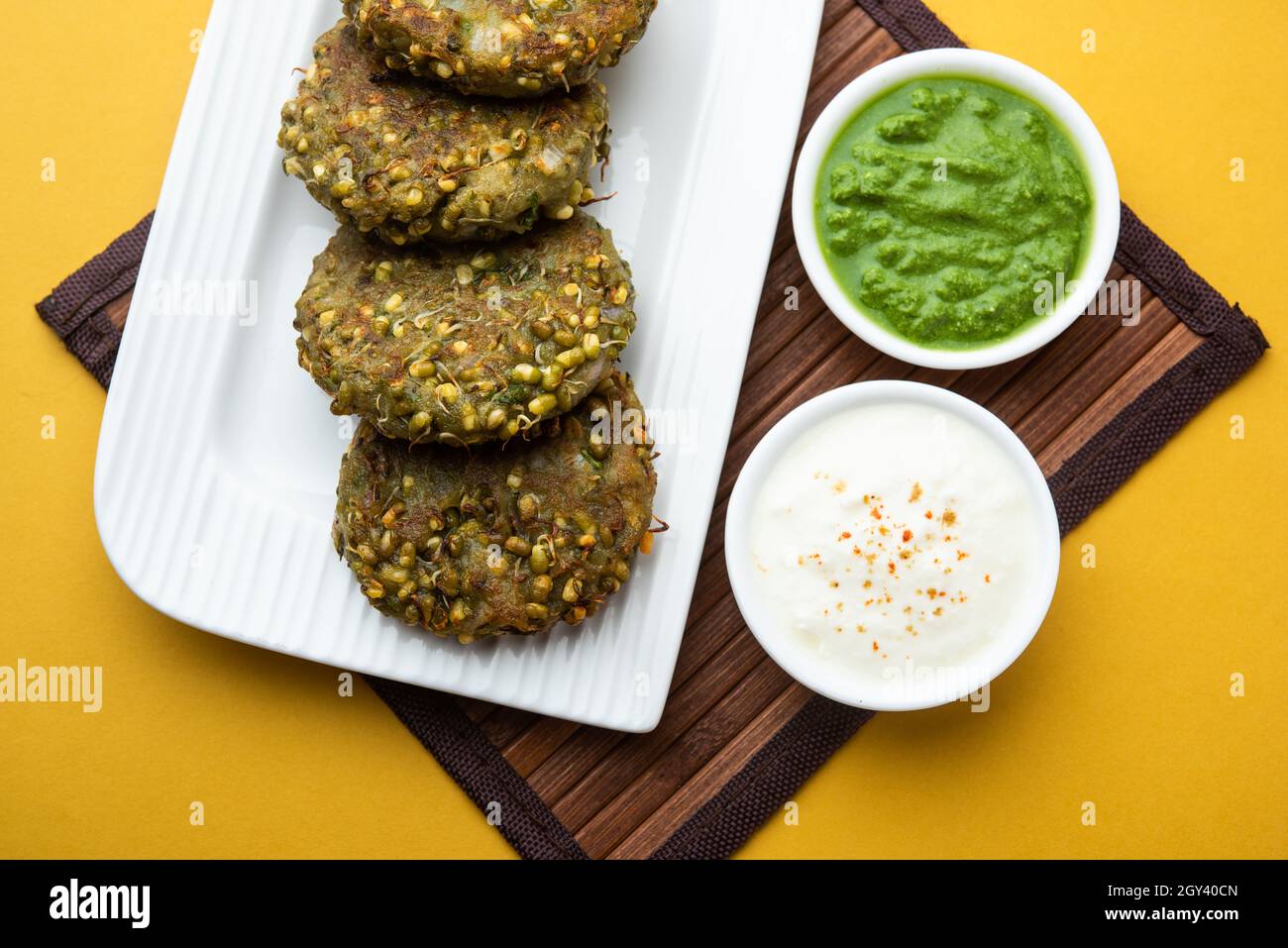 Sprouted moong dal tikki or patties is a healthy snack from India ...