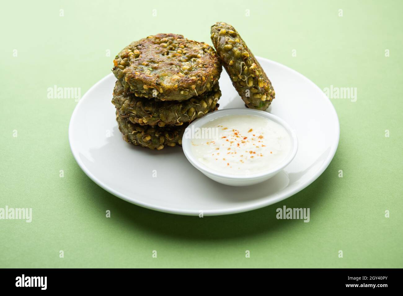 Sprouted moong dal tikki or patties is a healthy snack from India ...