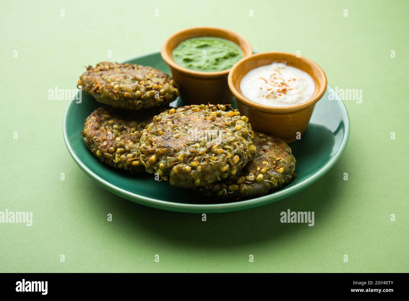 Sprouted moong dal tikki or patties is a healthy snack from India ...