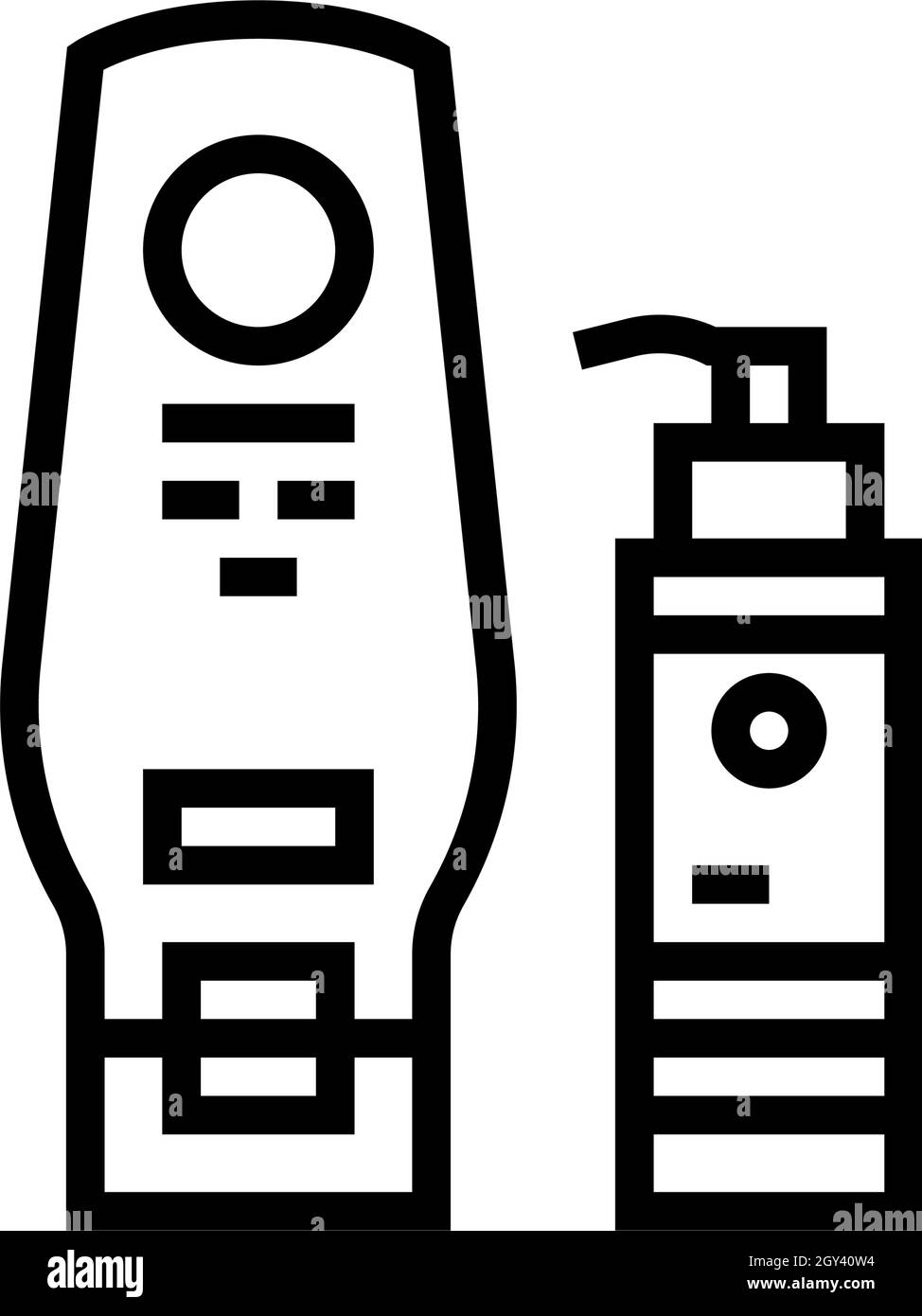 milk and hair emulsion line icon vector illustration Stock Vector Image ...