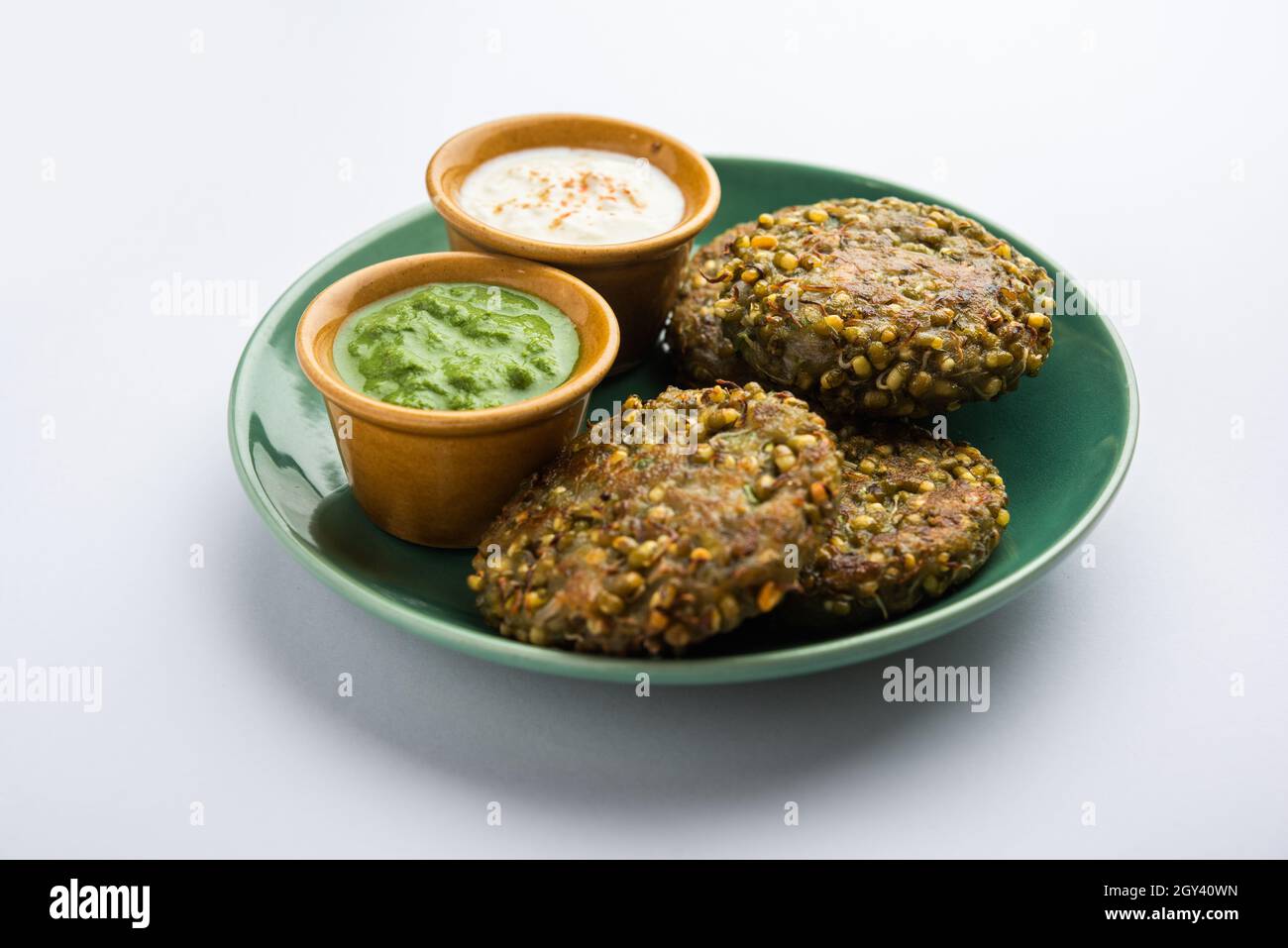 Sprouted moong dal tikki or patties is a healthy snack from India ...