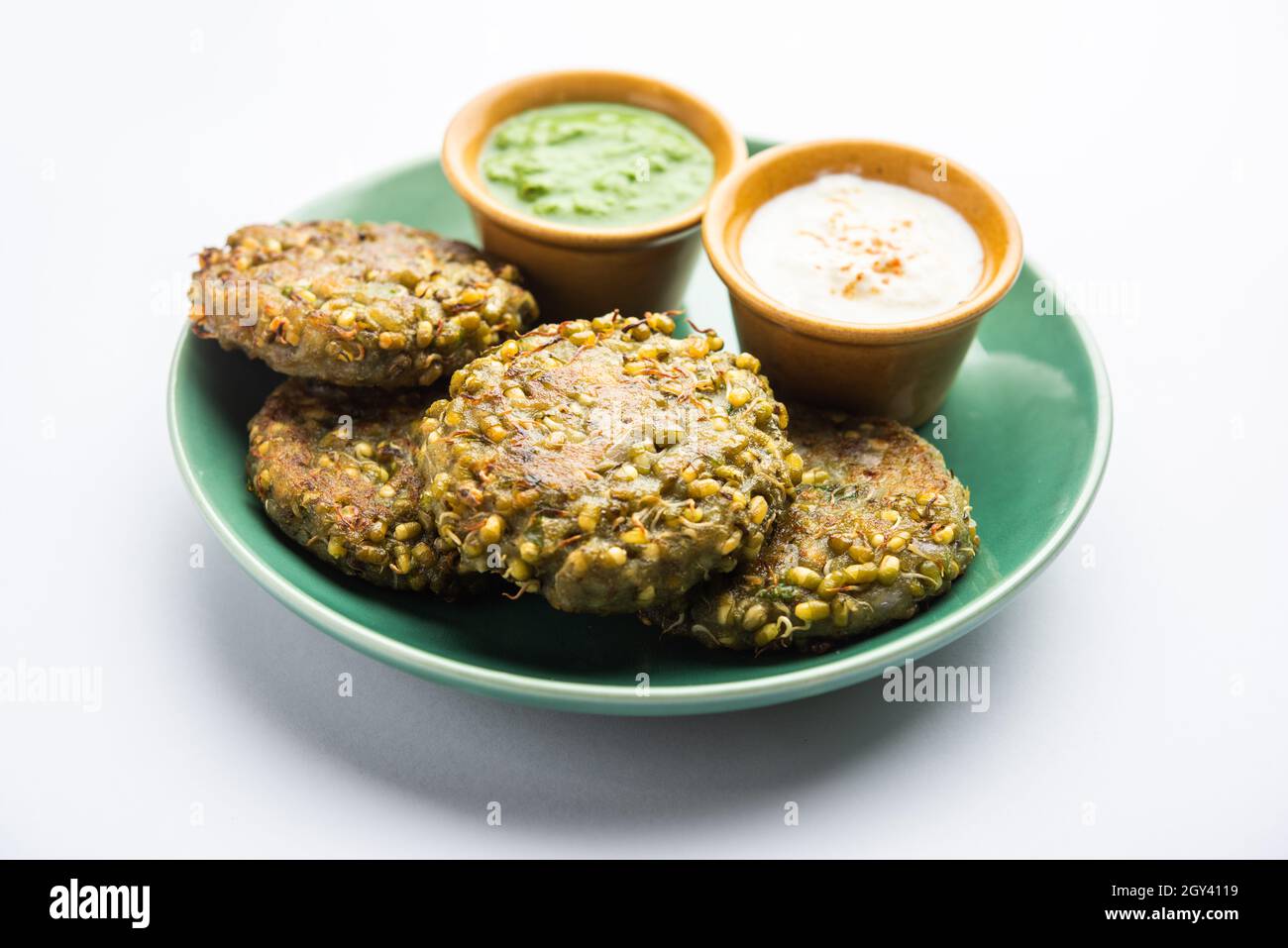 Sprouted moong dal tikki or patties is a healthy snack from India ...