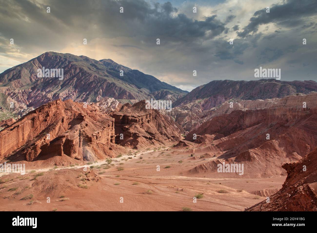 Cafayate, Salta, northern Argentina. Beautiful mountains of different ...