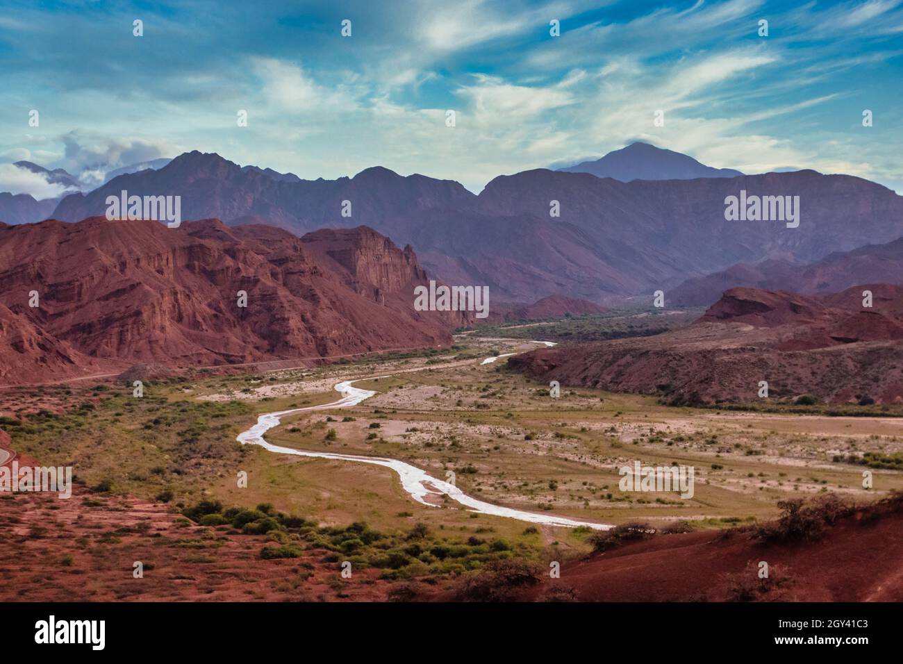 Cafayate, Salta, northern Argentina. Beautiful mountains of different ...