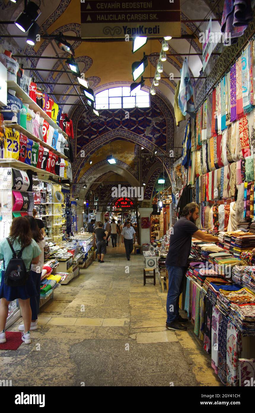 Istanbul - Turkey - The Grand Bazaar gallery with some of the many ...