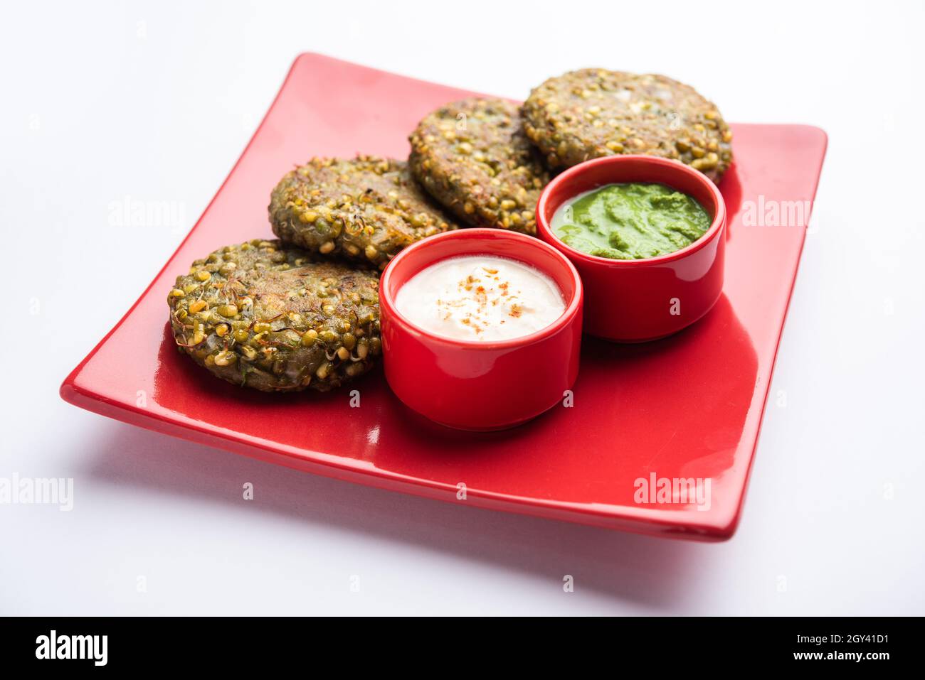Sprouted moong dal tikki or patties is a healthy snack from India ...