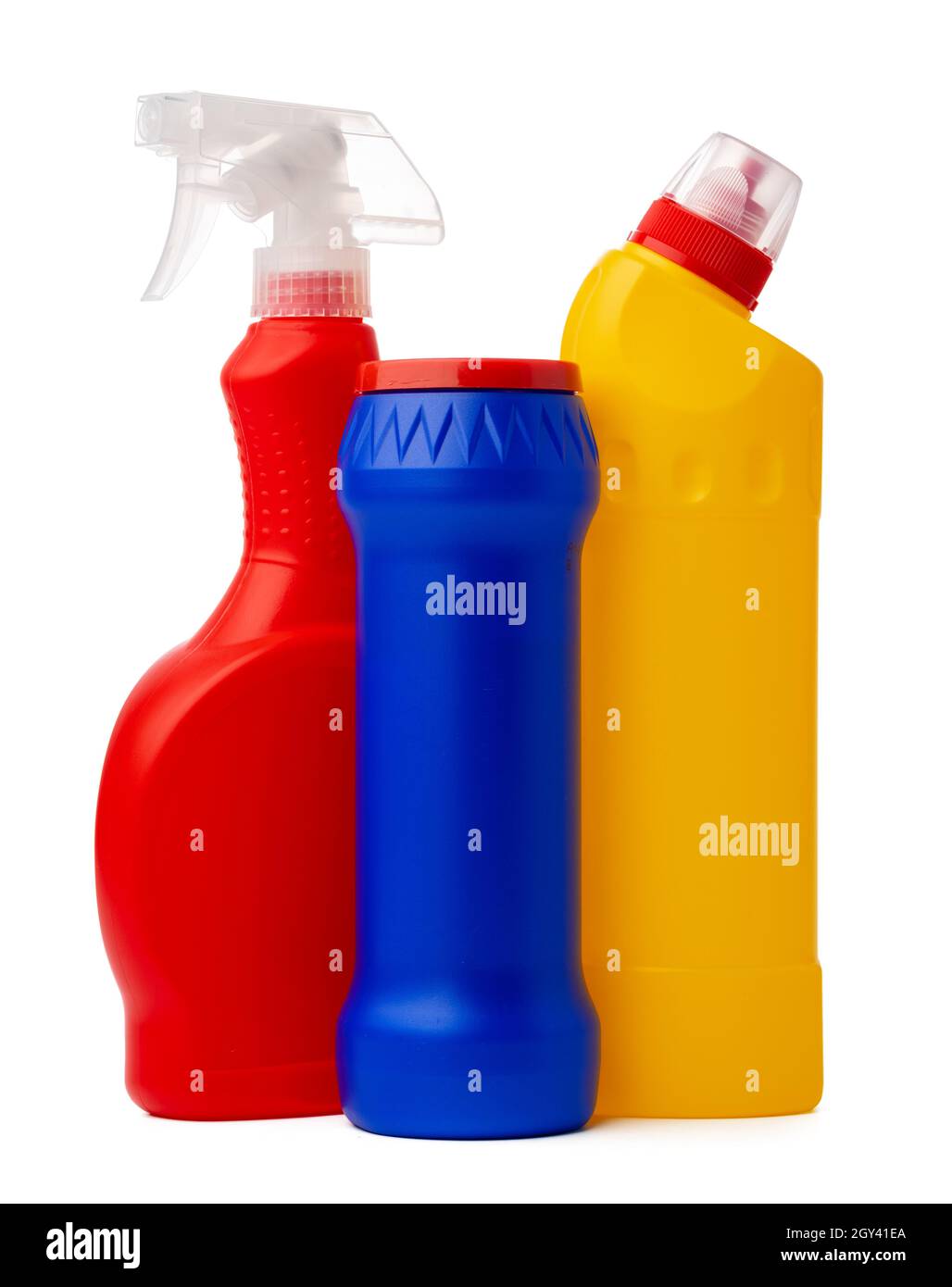 Plastic liquid detergent container on white background Stock Photo - Alamy