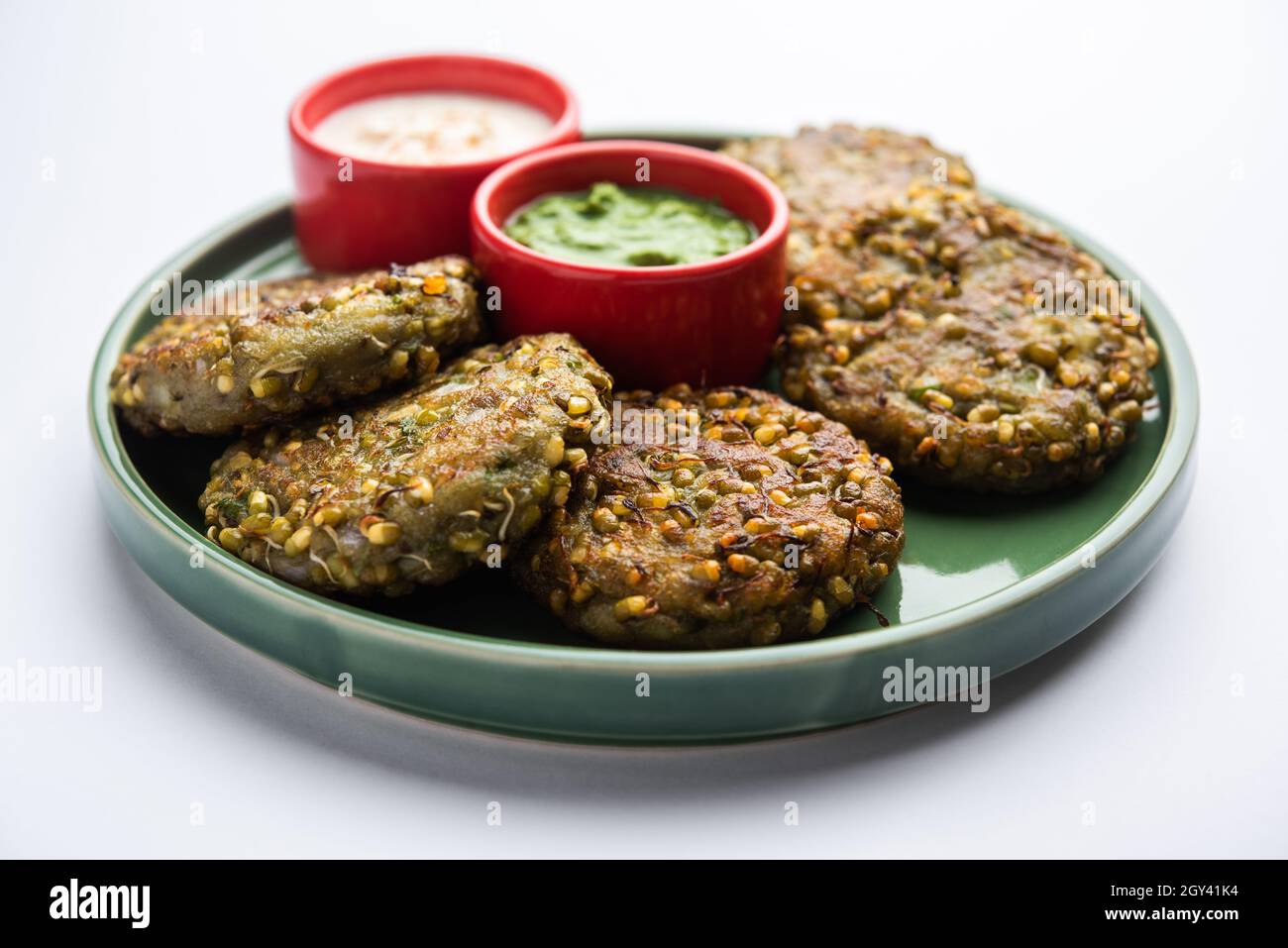 Sprouted moong dal tikki or patties is a healthy snack from India ...