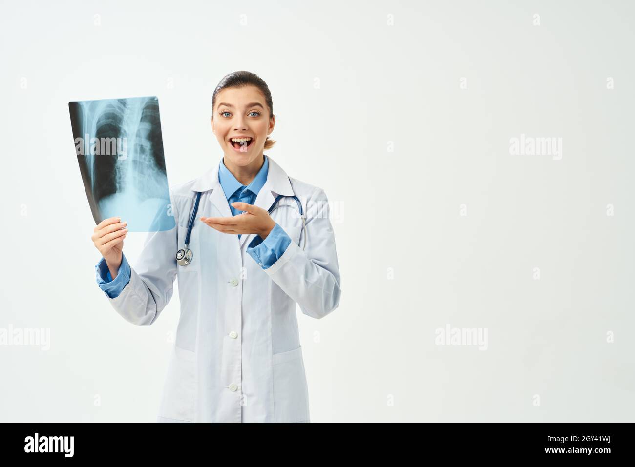 nurse diagnostics patient scan hospital work Stock Photo - Alamy